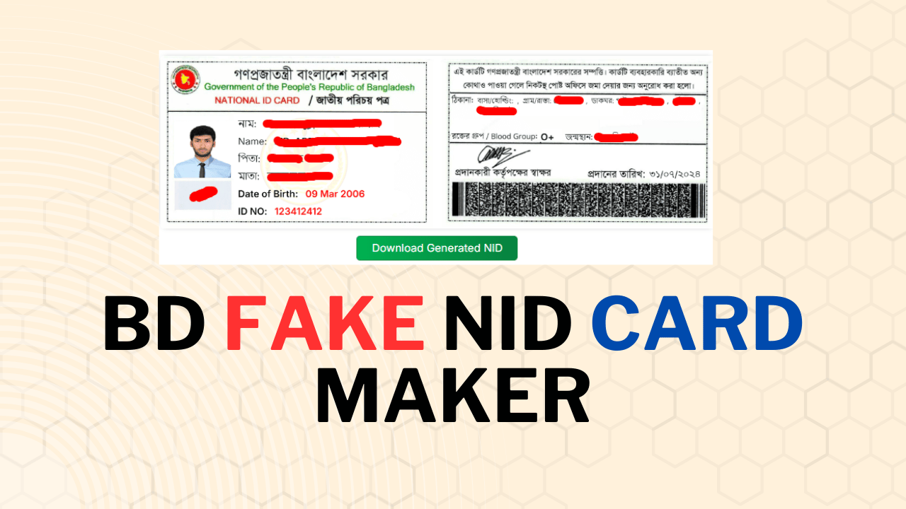 BD Fake NID Card Maker Online