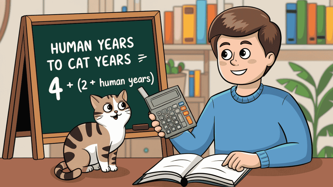 Human Years to Cat Years Calculator