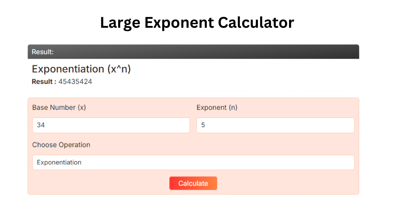 Large Exponent Calculator