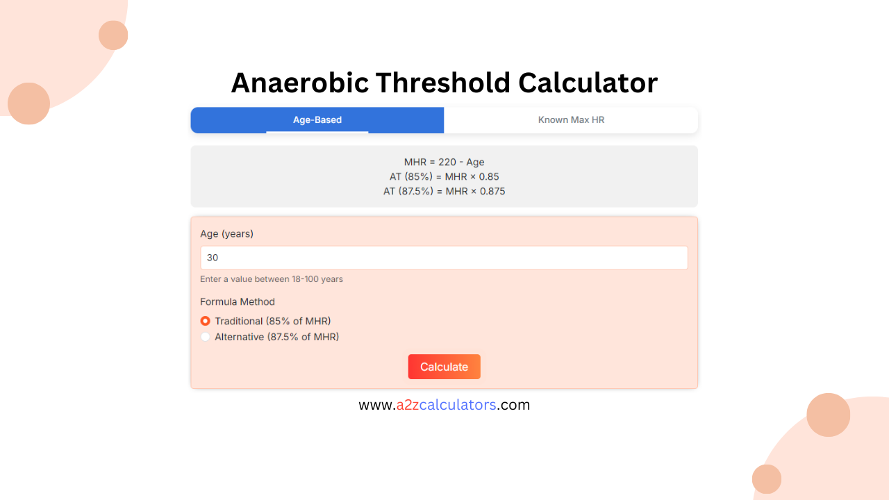 Anaerobic Threshold Calculator
