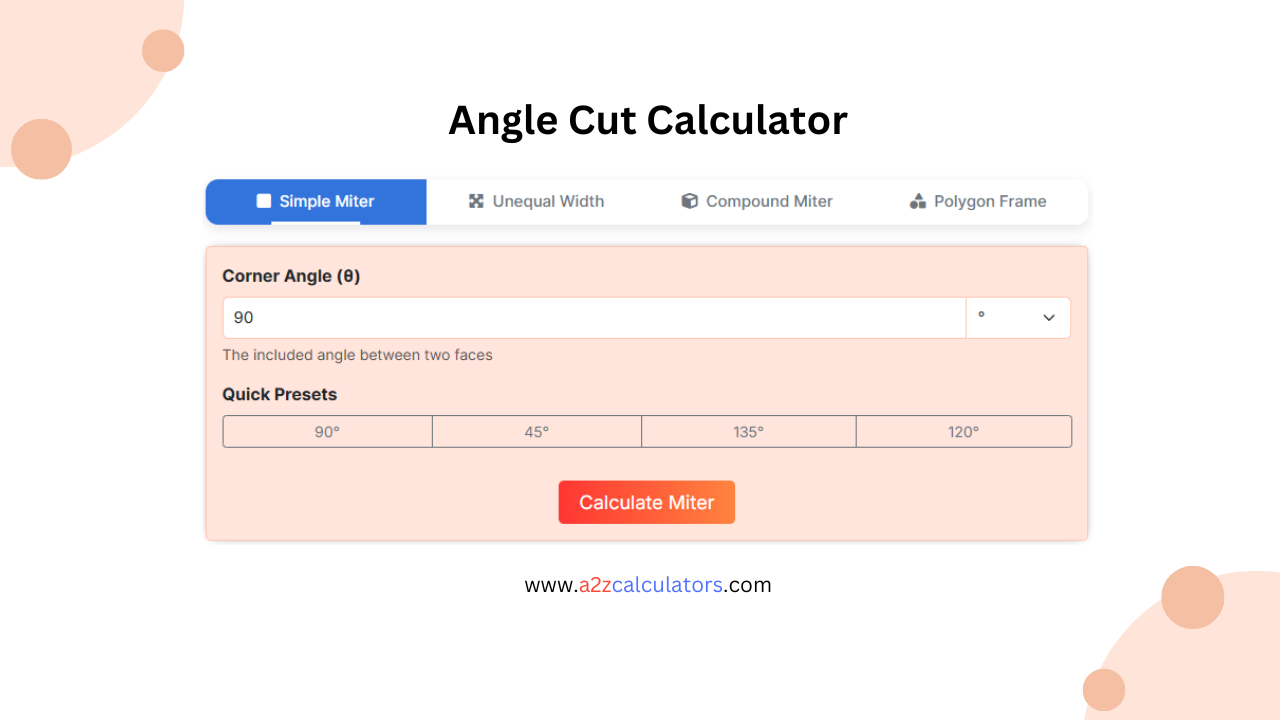 Angle Cut Calculator