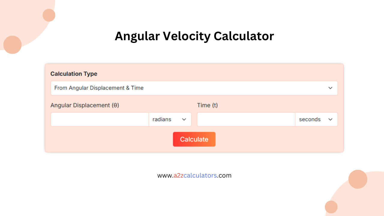 Angular Velocity Calculator