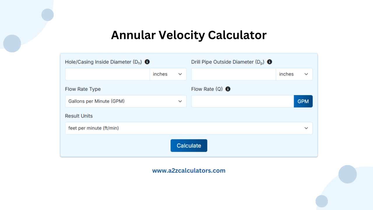 Annular Velocity Calculator