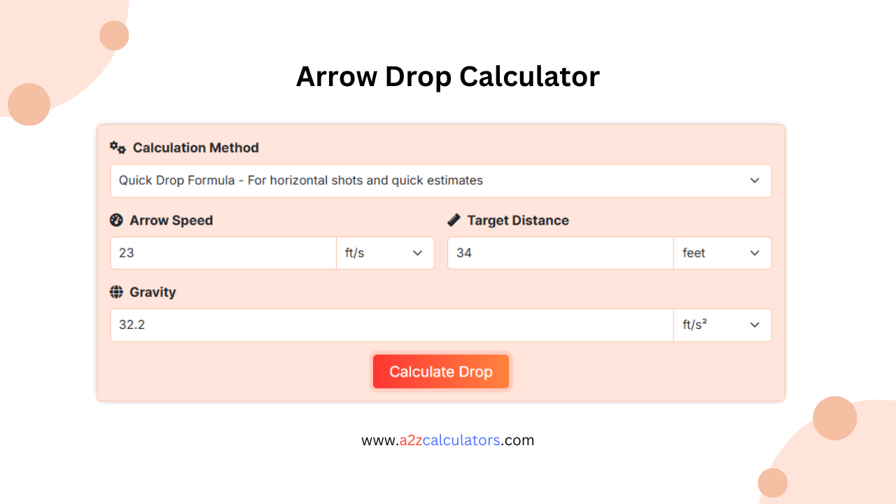 Arrow Drop Calculator