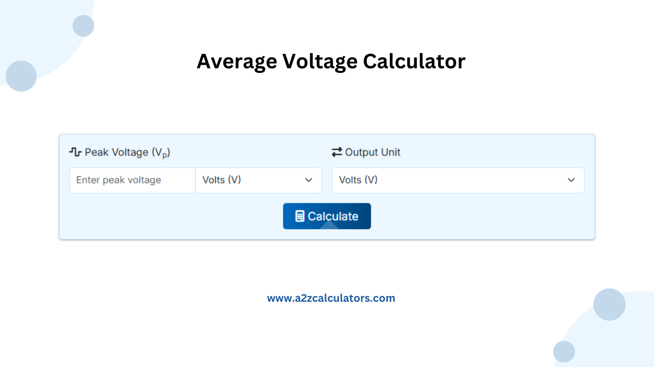 Average Voltage Calculator