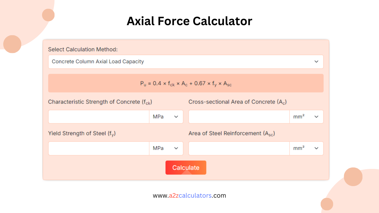 Axial Force Calculator