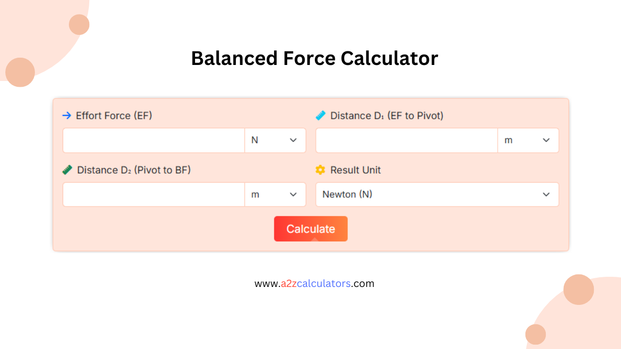 Balanced Force Calculator