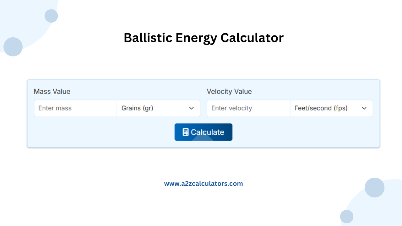 Ballistic Energy Calculator