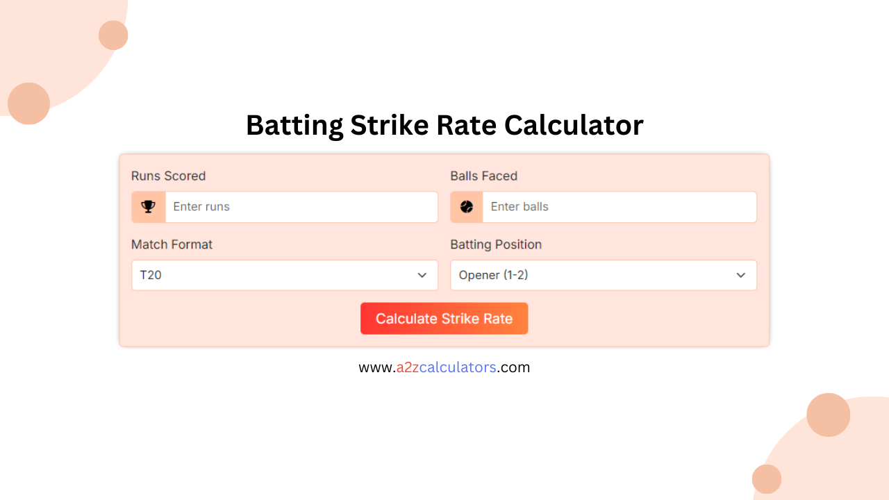 Batting Strike Rate Calculator