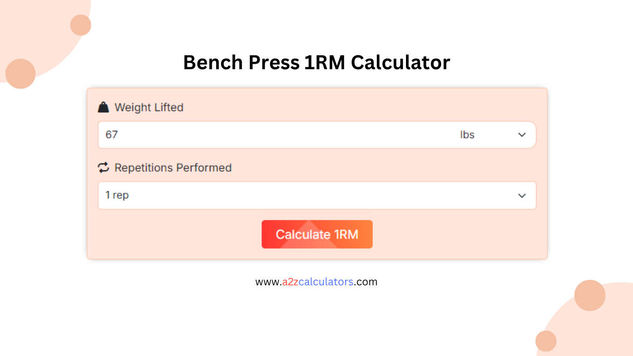 Bench Press 1RM Calculator