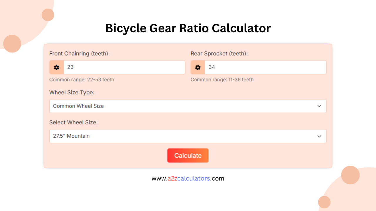 Bicycle Gear Ratio Calculator