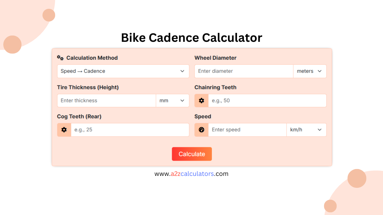 Bike Cadence Calculator