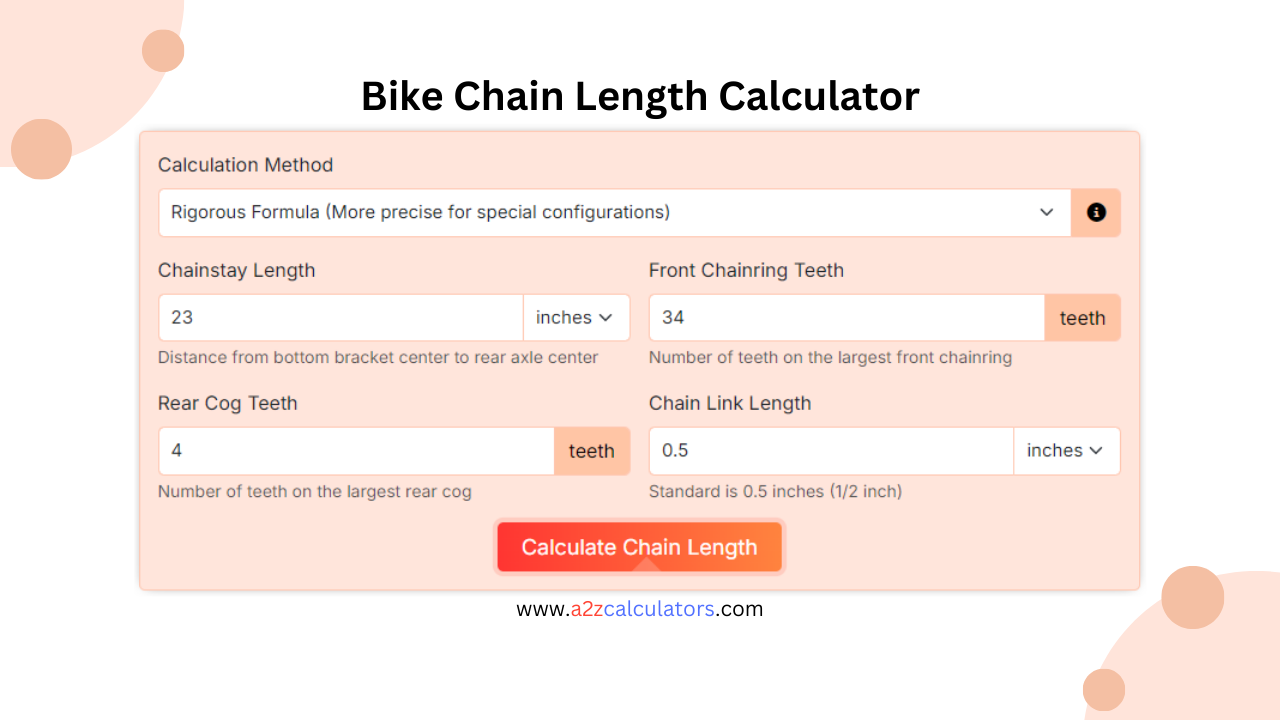Bike Chain Length Calculator