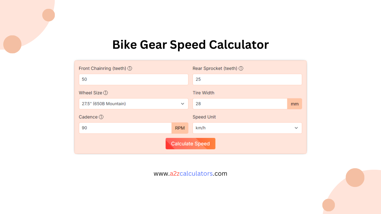 Bike Gear Speed Calculator