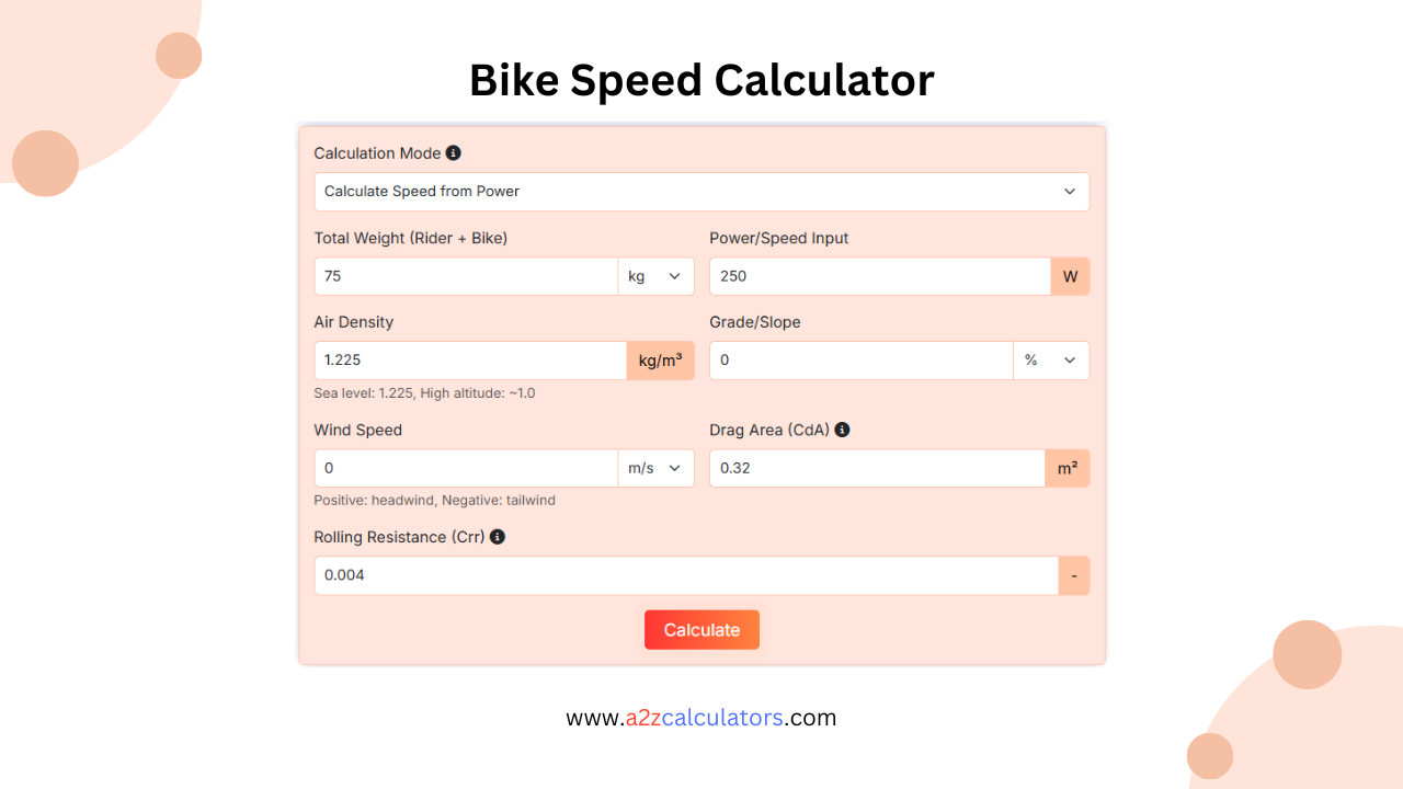 Bike Speed Calculator