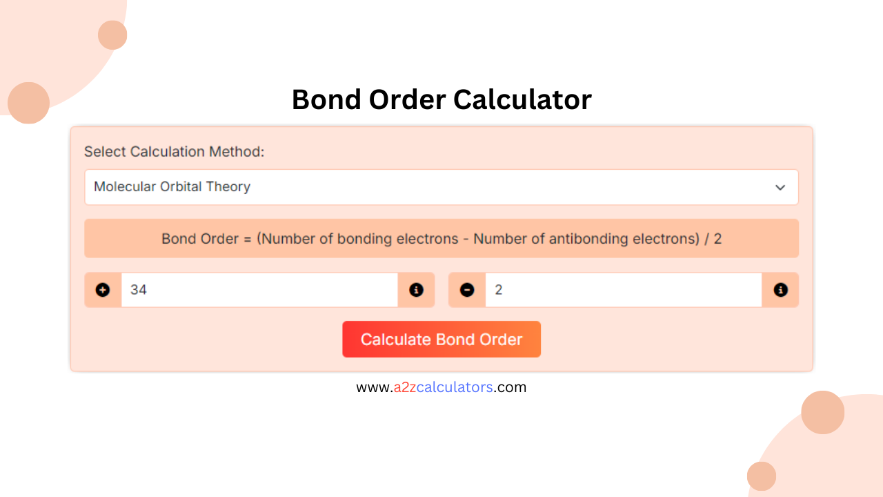 Bond Order Calculator