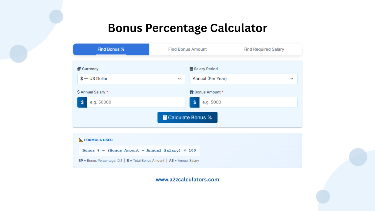 Bonus Percentage Calculator