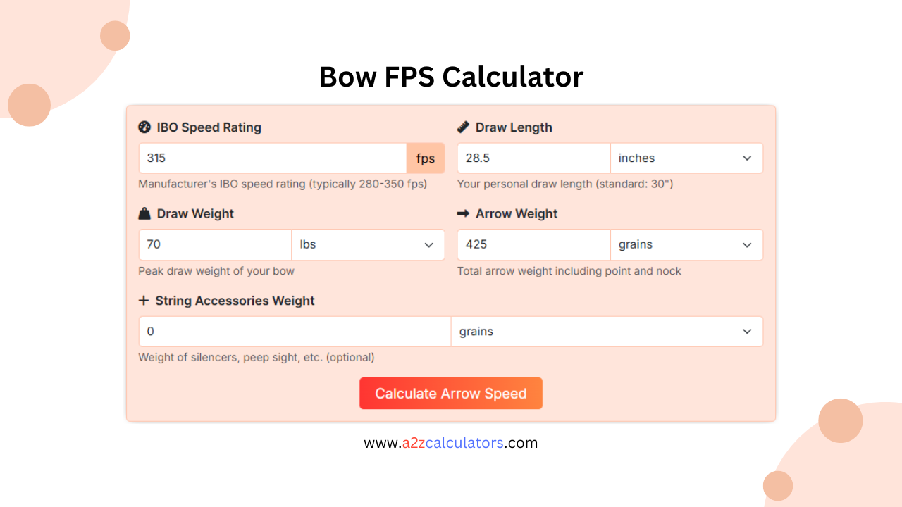 Bow FPS Calculator
