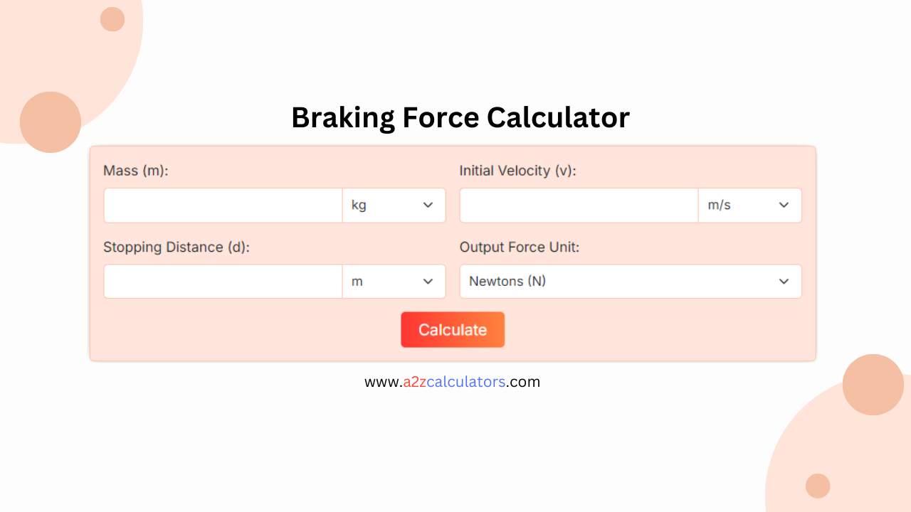 Braking Force Calculator