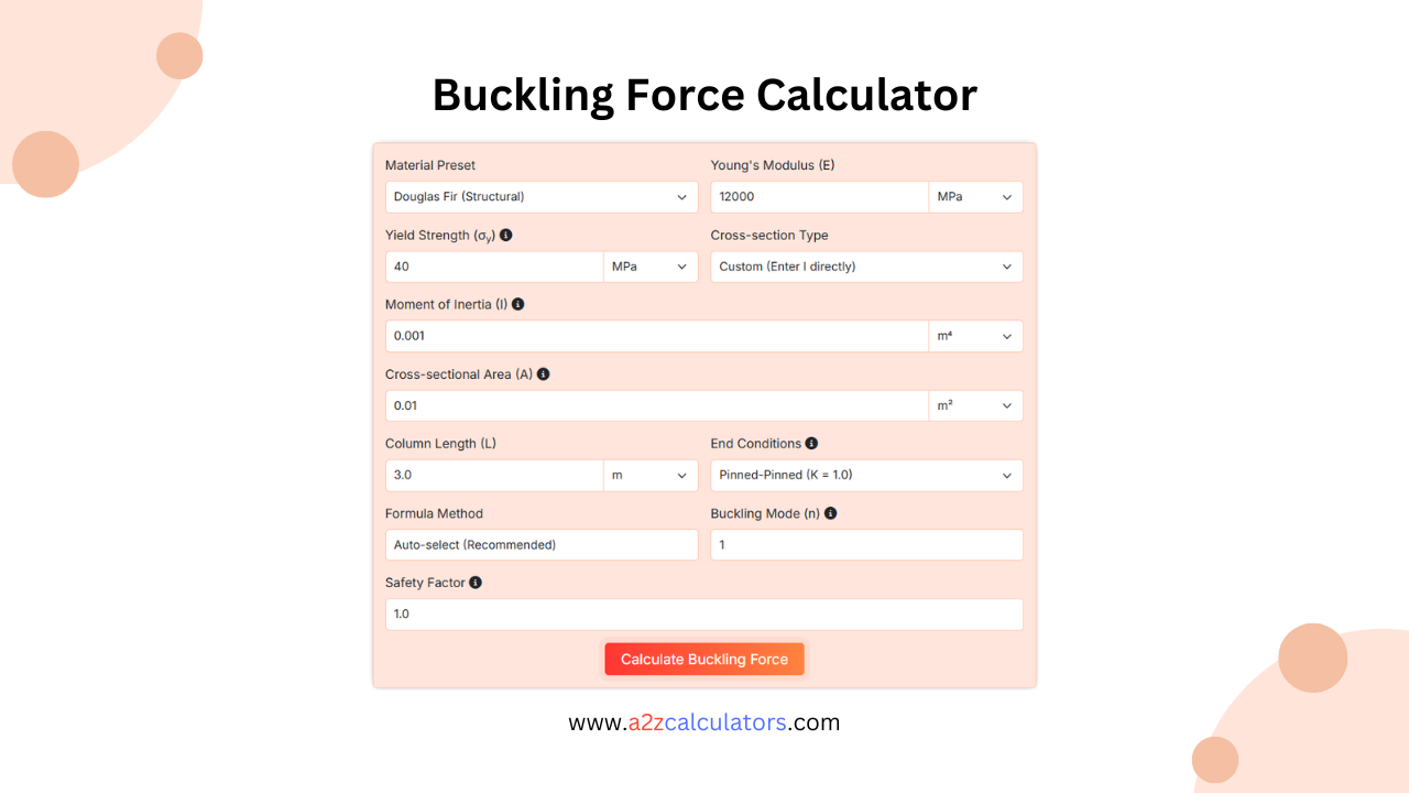 Buckling Force Calculator
