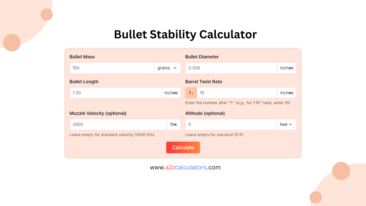 Bullet Stability Calculator