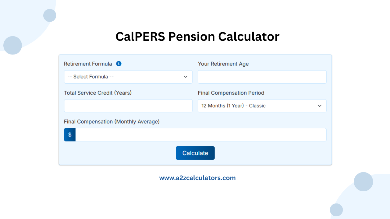 CalPERS Pension Calculator
