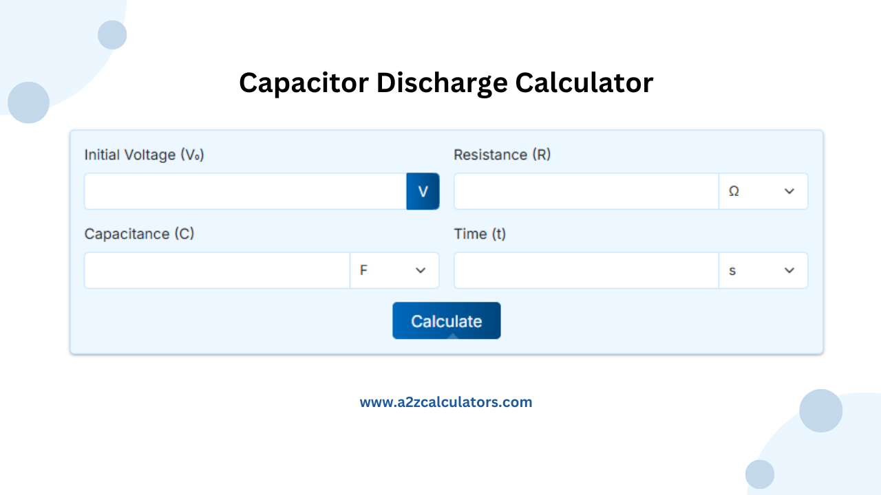 Capacitor Discharge Calculator