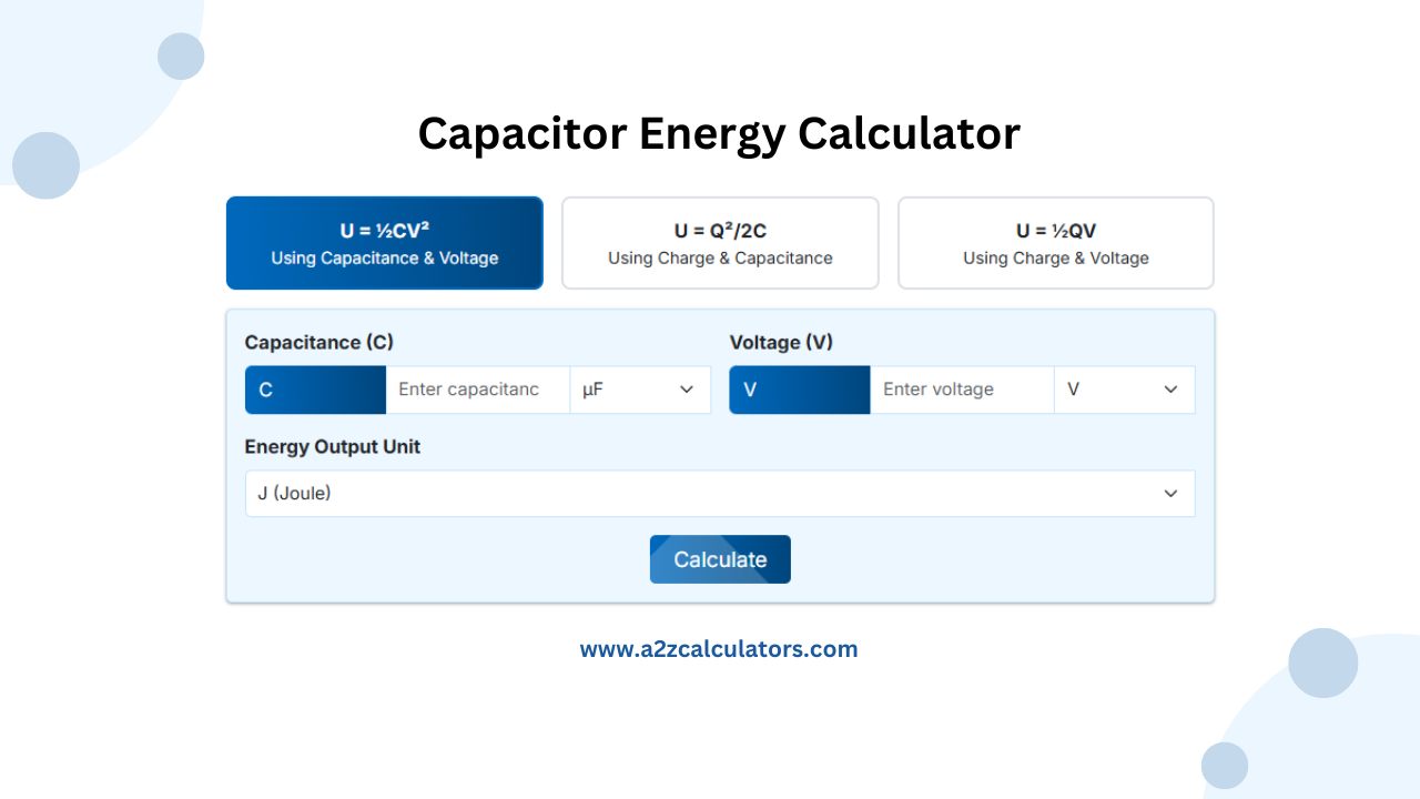 Capacitor Energy Calculator