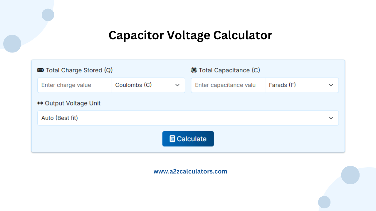 Capacitor Voltage Calculator