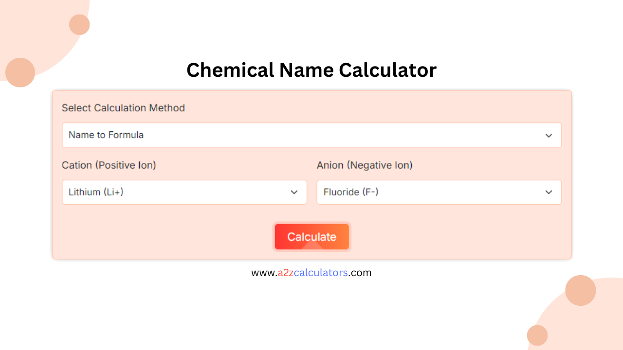 Chemical Name Calculator