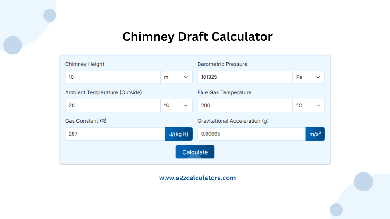 Chimney Draft Calculator