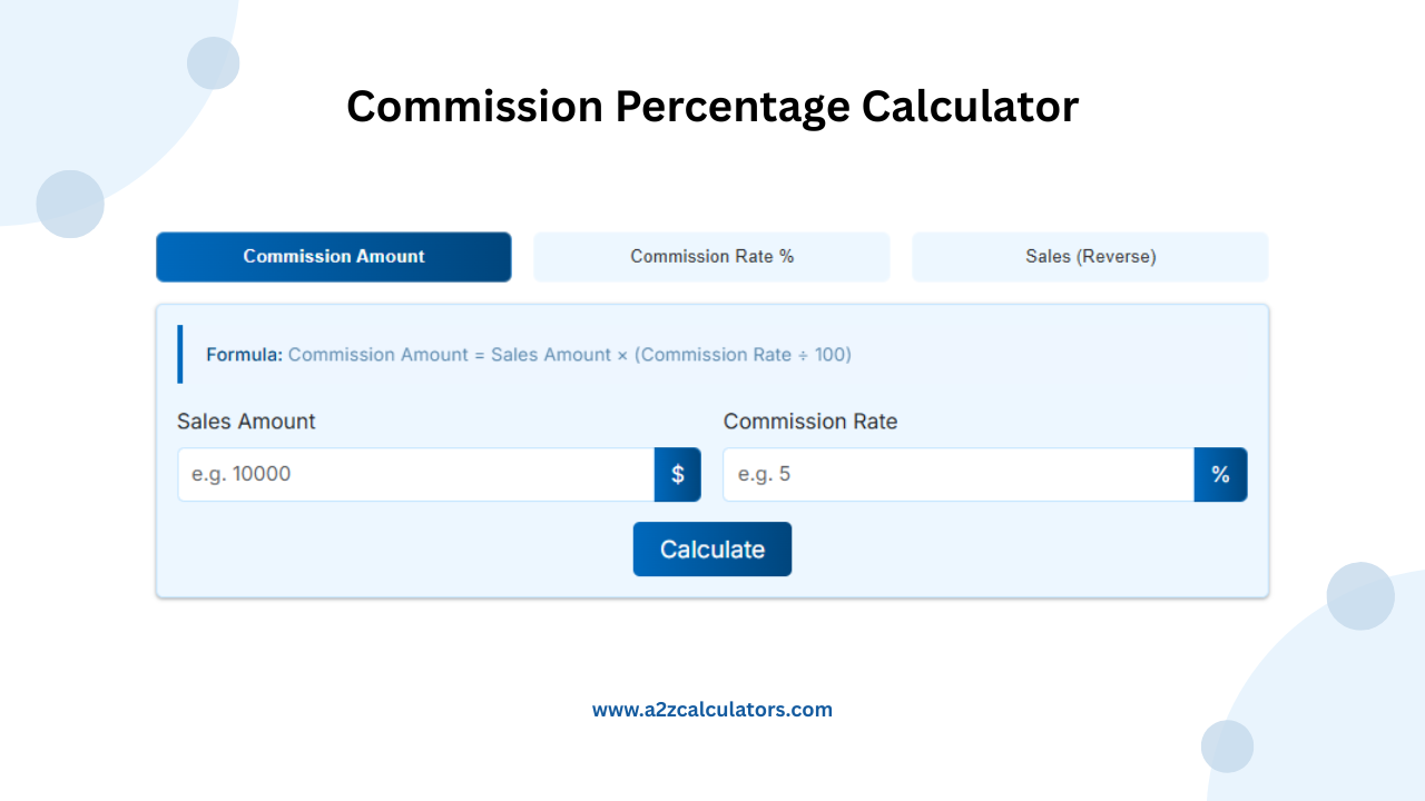 Commission Percentage Calculator