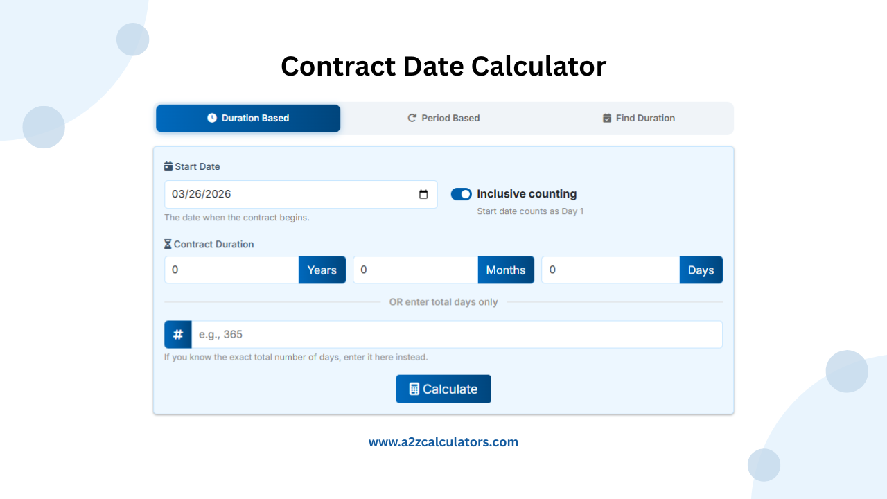 Contract Date Calculator