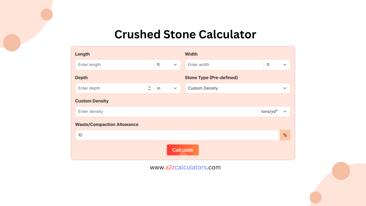 Crushed Stone Calculator