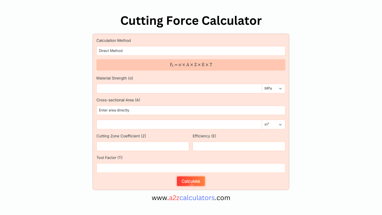 Cutting Force Calculator