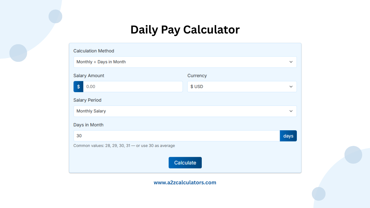 Daily Pay Calculator