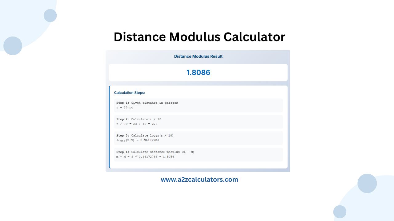 Distance Modulus Calculator