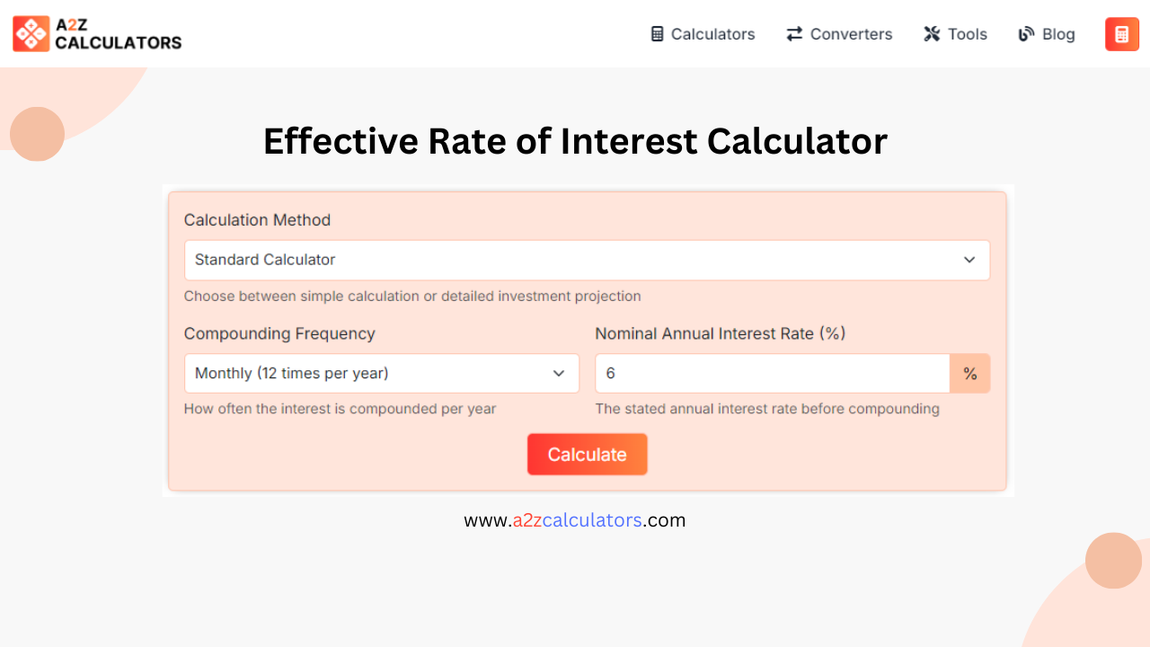 Effective Rate of Interest Calculator