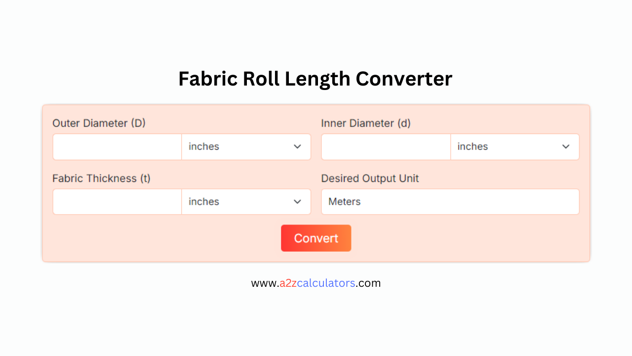Fabric Roll Length Converter