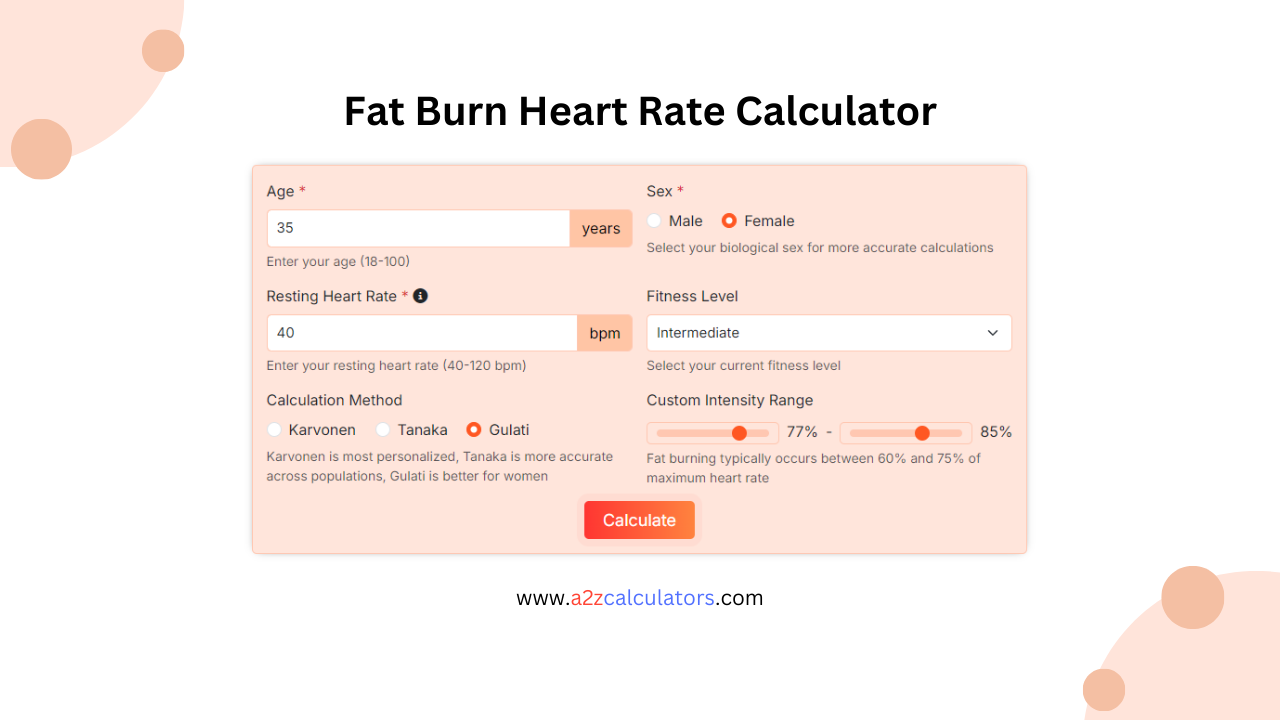 Fat Burn Heart Rate Calculator
