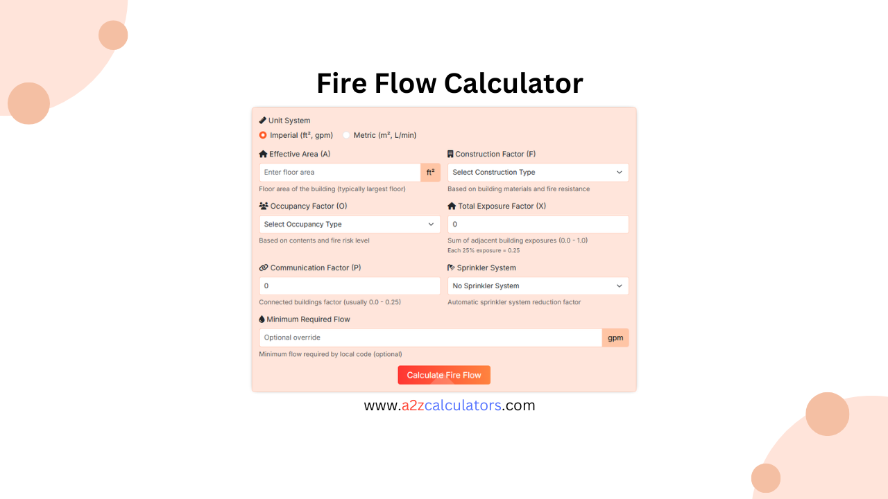 Fire Flow Calculator