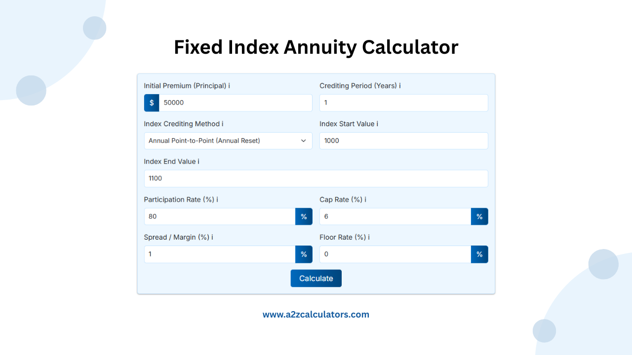 Fixed Index Annuity Calculator