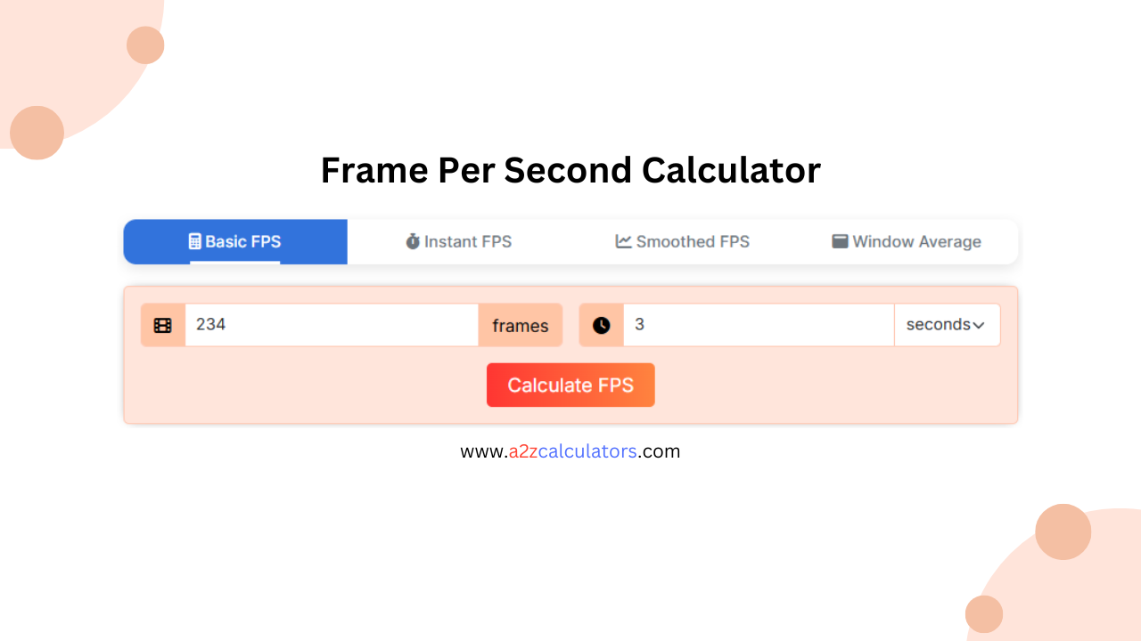 Frame Per Second Calculator
