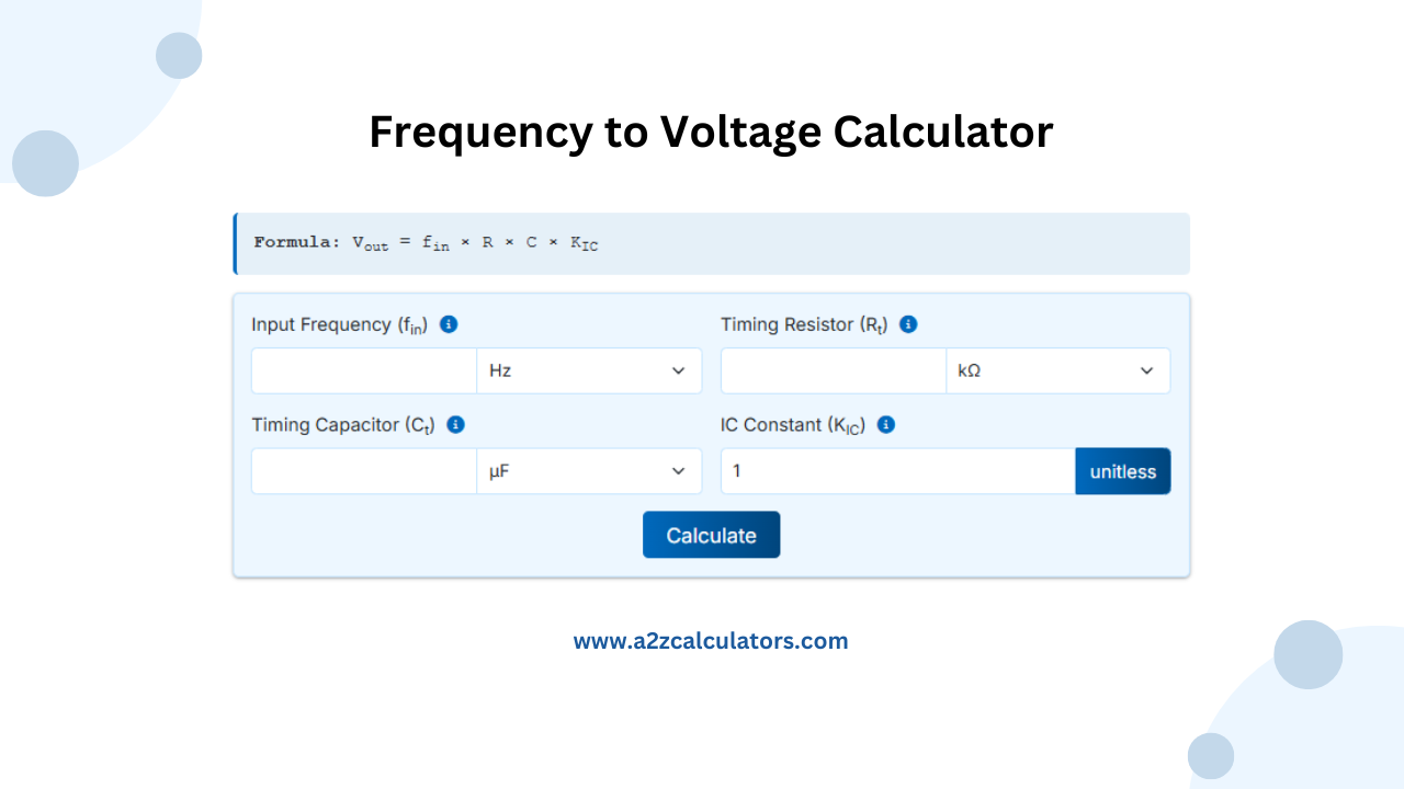 Frequency to Voltage Calculator