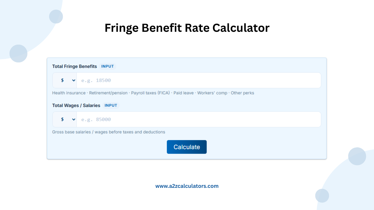 Fringe Benefit Rate Calculator