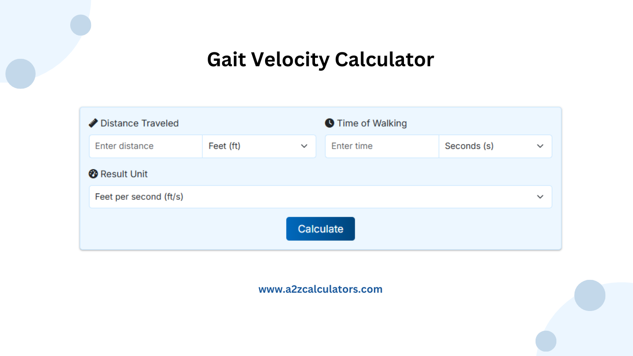 Gait Velocity Calculator