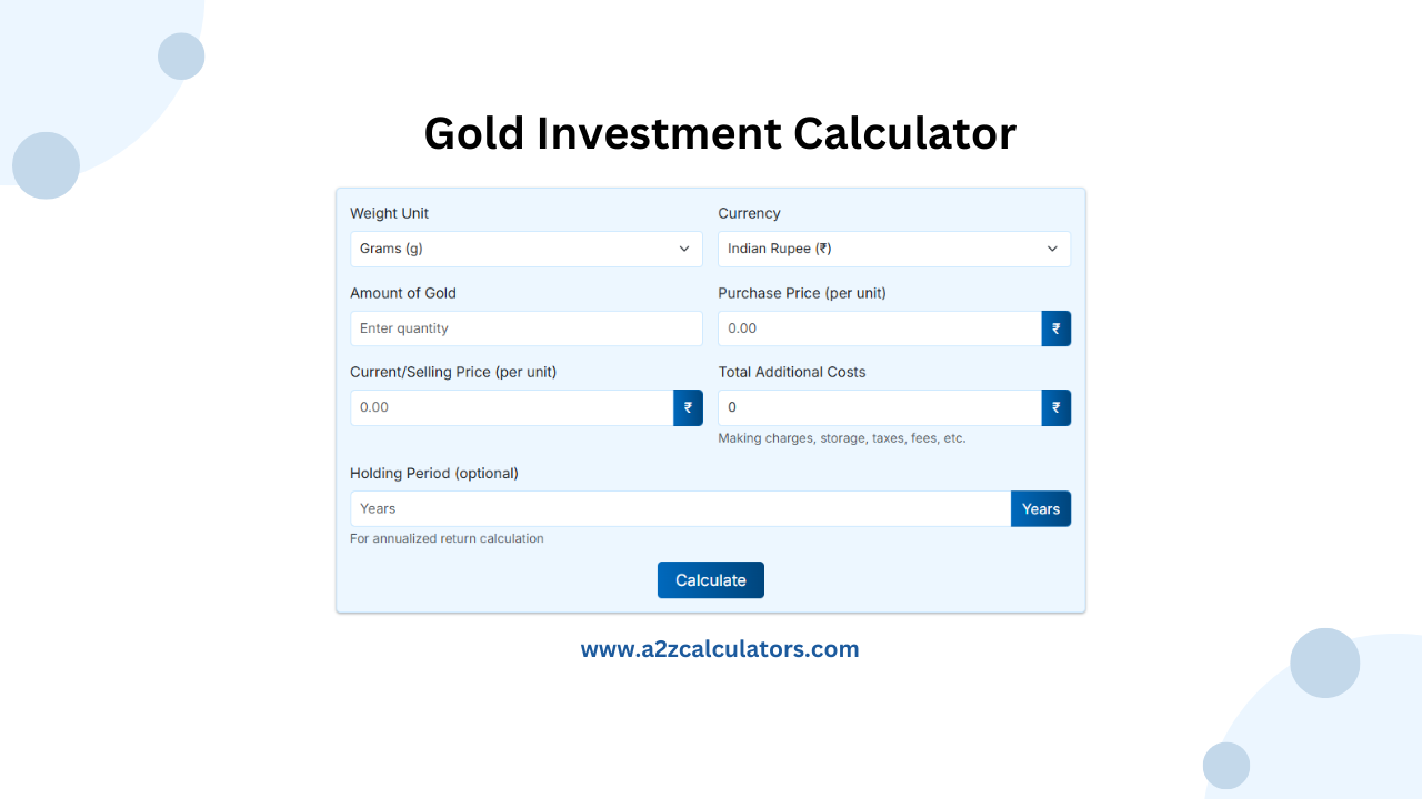 Gold Investment Calculator