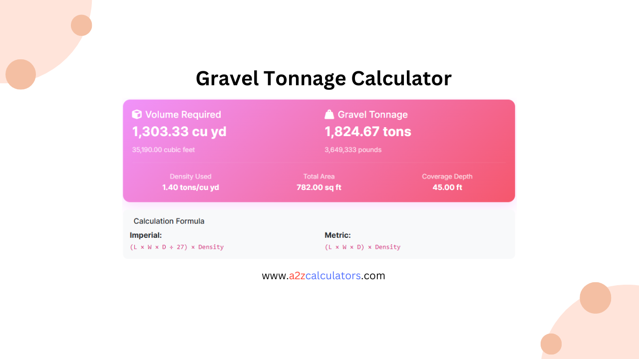 Stone Tonnage Calculator