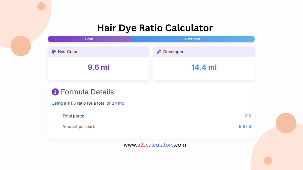 Hair Dye Ratio Calculator