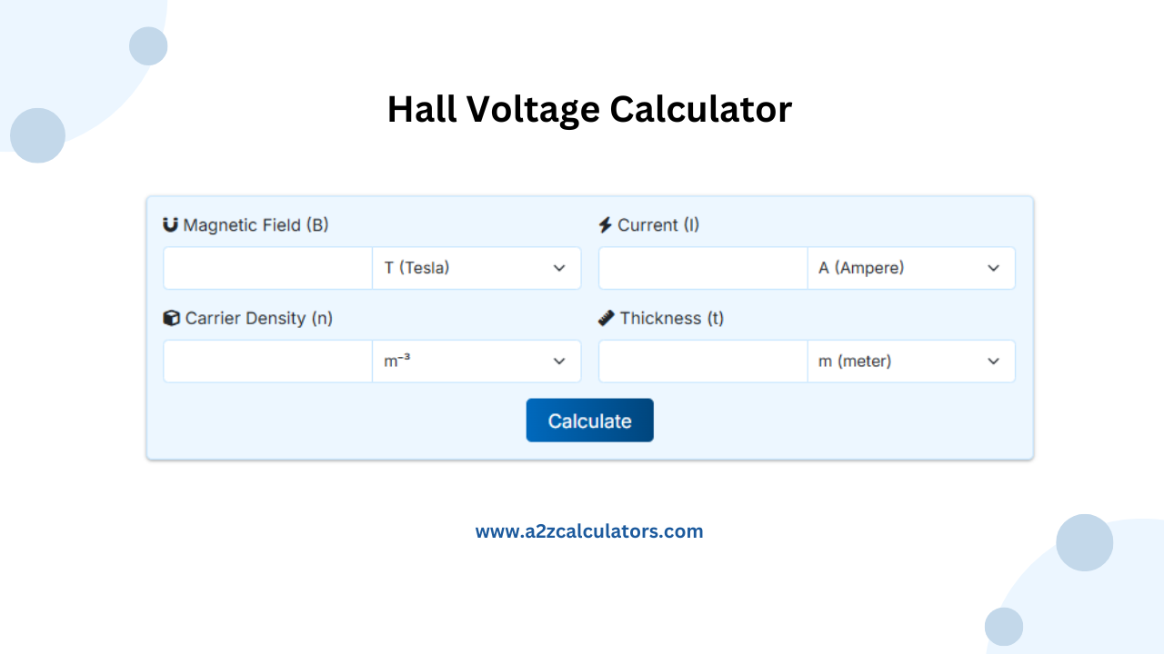 Hall Voltage Calculator